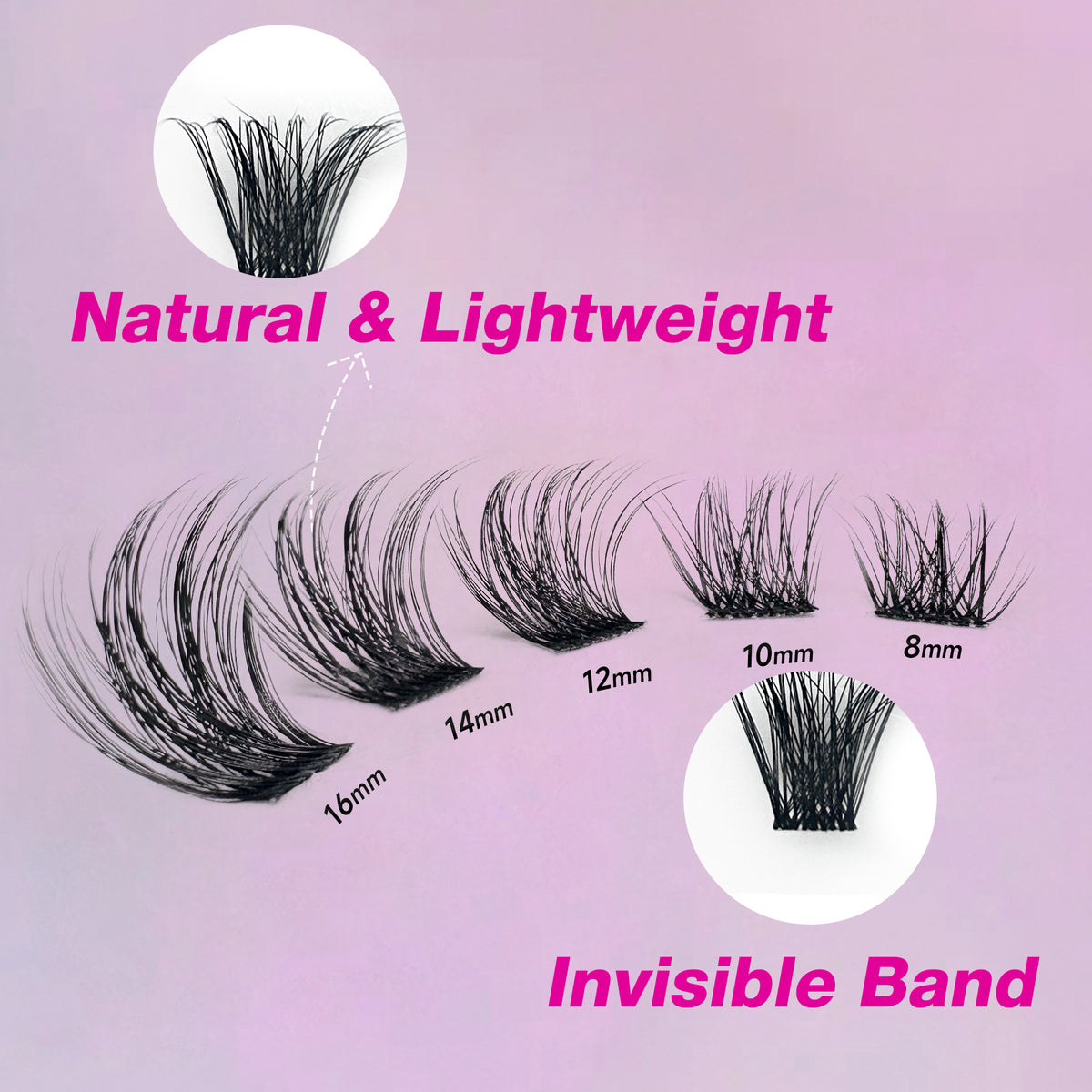 VeyesBeauty Siren Cluster Lashes | Soft, Voluminous & Multi-Length DIY ...